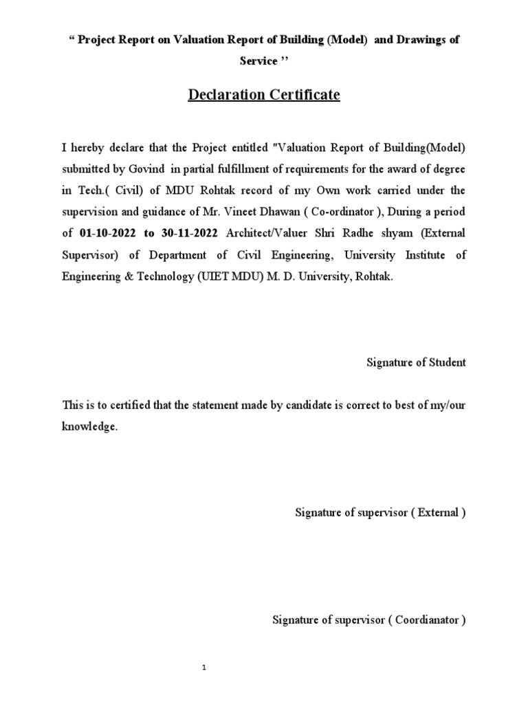 Building Valuation Report & Methods | PDF | Finance & Money Management ...