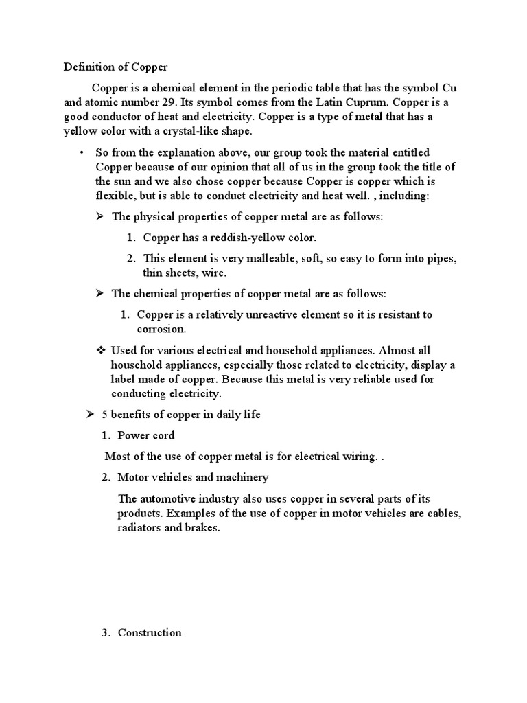 Definition of Copper | PDF