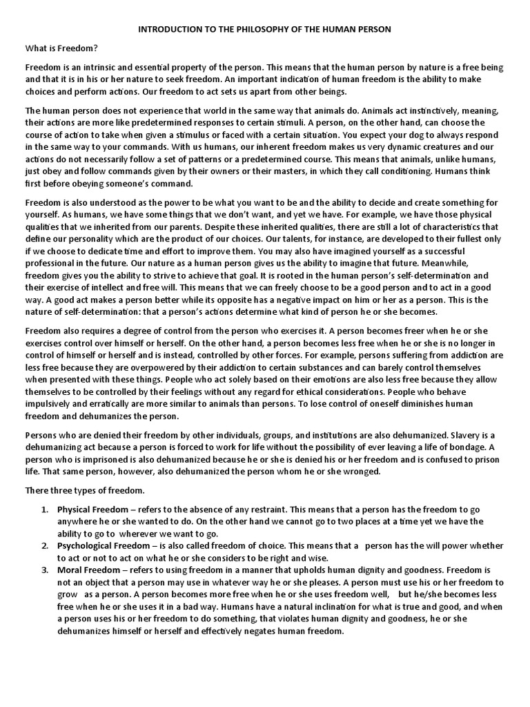 Philo Handout | PDF | Free Will | Cognitive Science