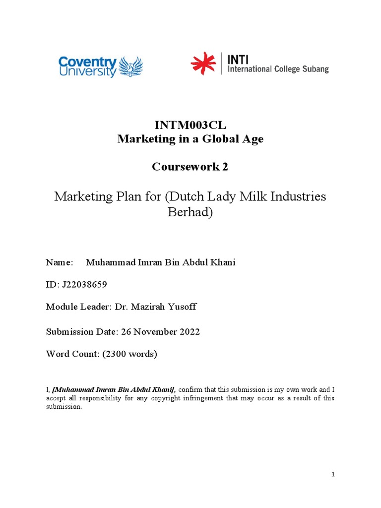 Muhammad Imran Bin Abdul Khani - J22038659 - CW2 - INTM003CL | PDF ...