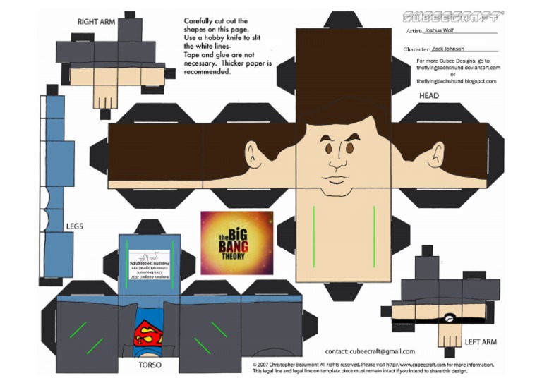 Zack Johnson Paper Toy Paper Craft | PDF