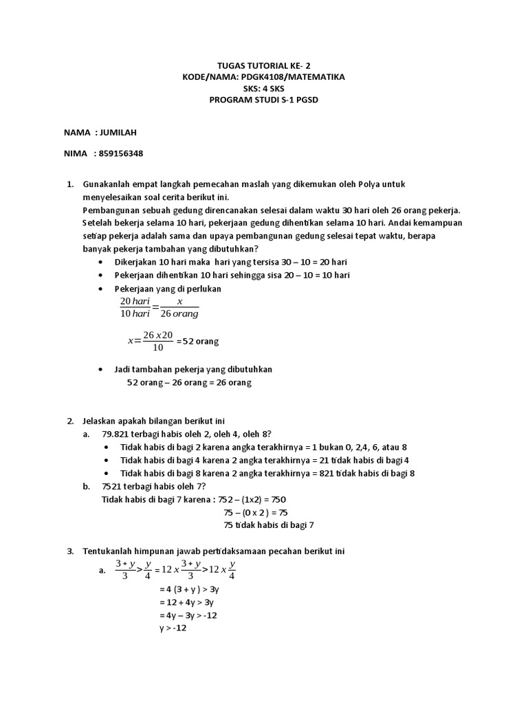Tugas Tutorial Ke 2 | PDF
