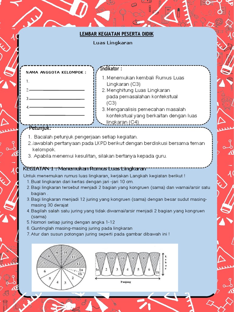LKPD Luas Lingkaran | PDF
