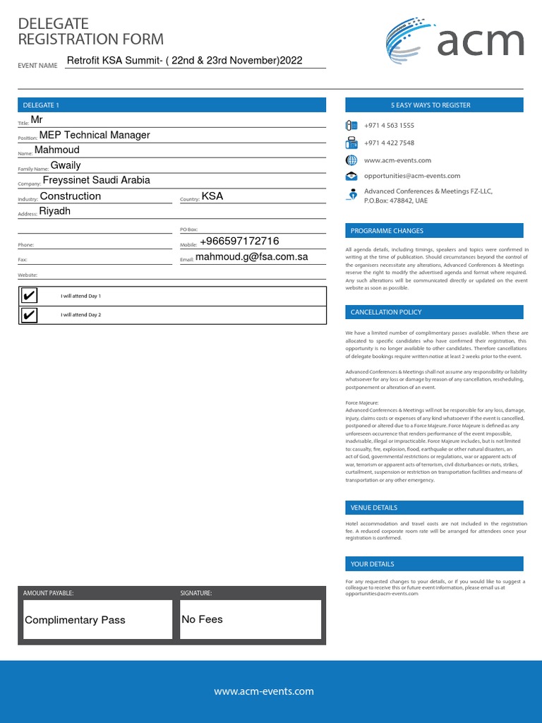 Retrofit KSA Compli Form-22 | PDF | Saudi Arabia