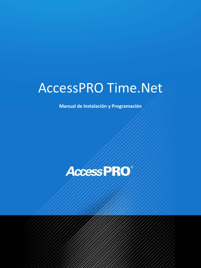 AccessPRO Time - Net. Manual de Instalación y Programación | PDF ...