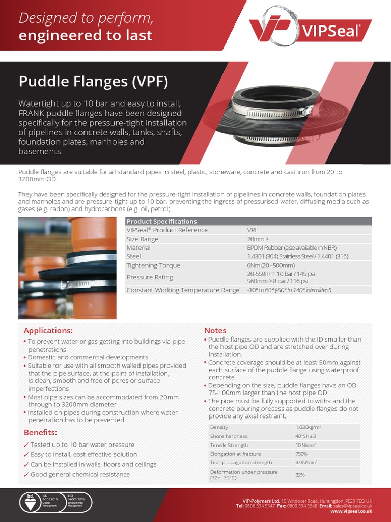 Puddle Flange Datasheet | PDF