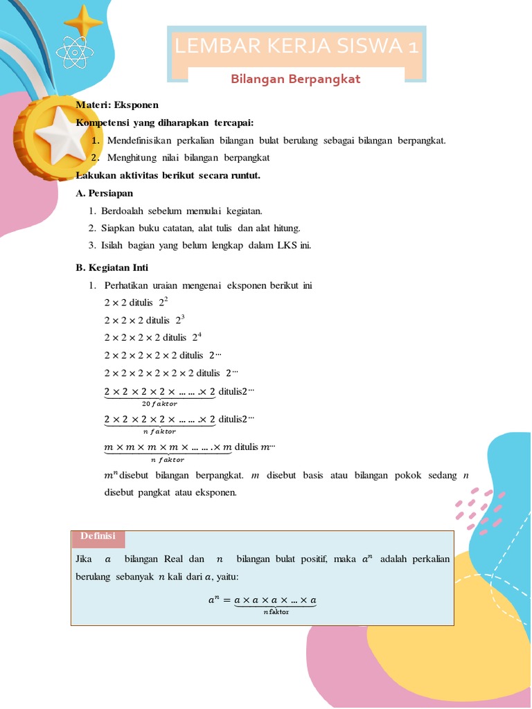 LKPD 1 Eksponen | PDF