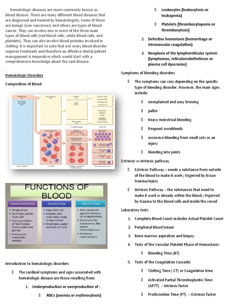 Hematologic Diseases | PDF | Coagulation | Anemia