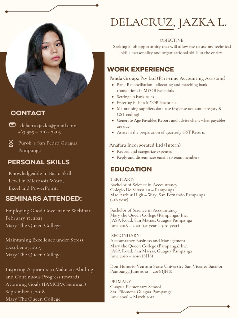 Delacruz, Jazka L.: Work Experience | PDF | Business