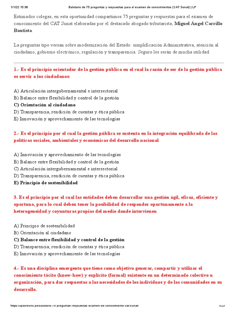 Examen de Gestión Pública6 | PDF | Gobierno E | Administración Pública