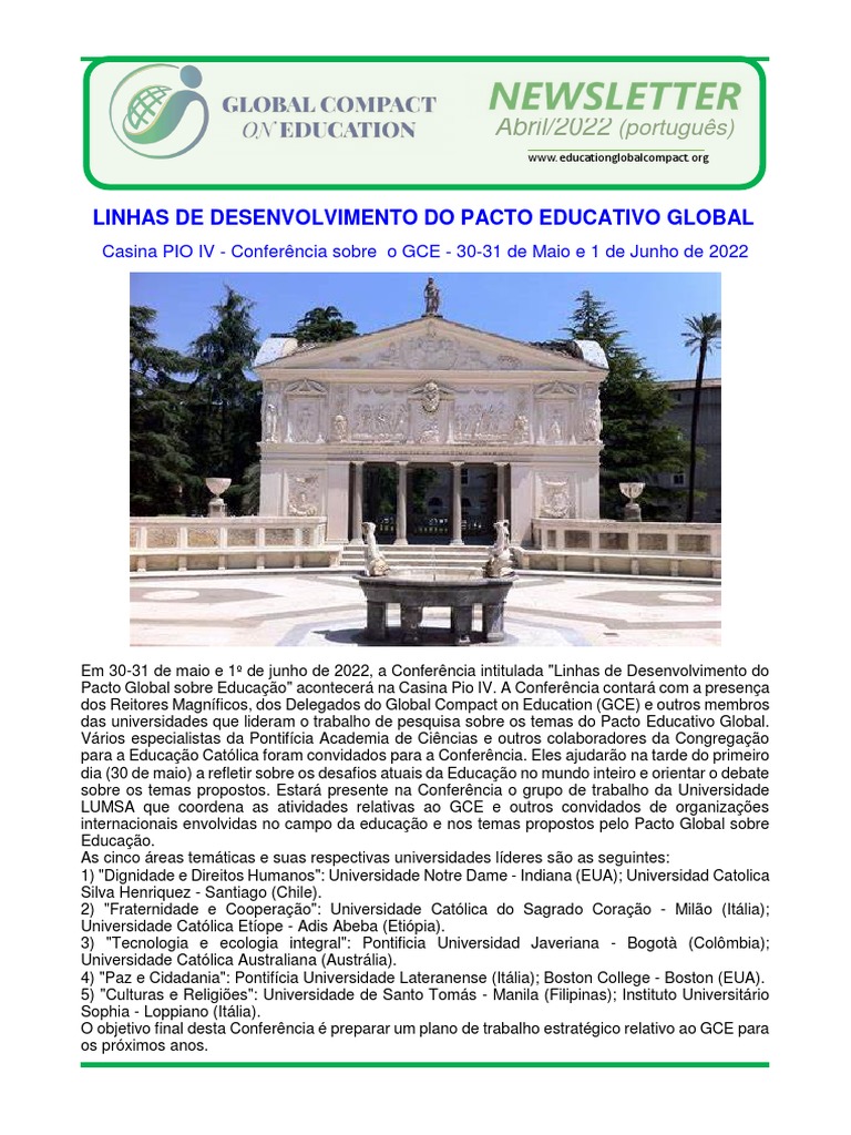 Newsletter Gce 4 22 Portugu S | PDF