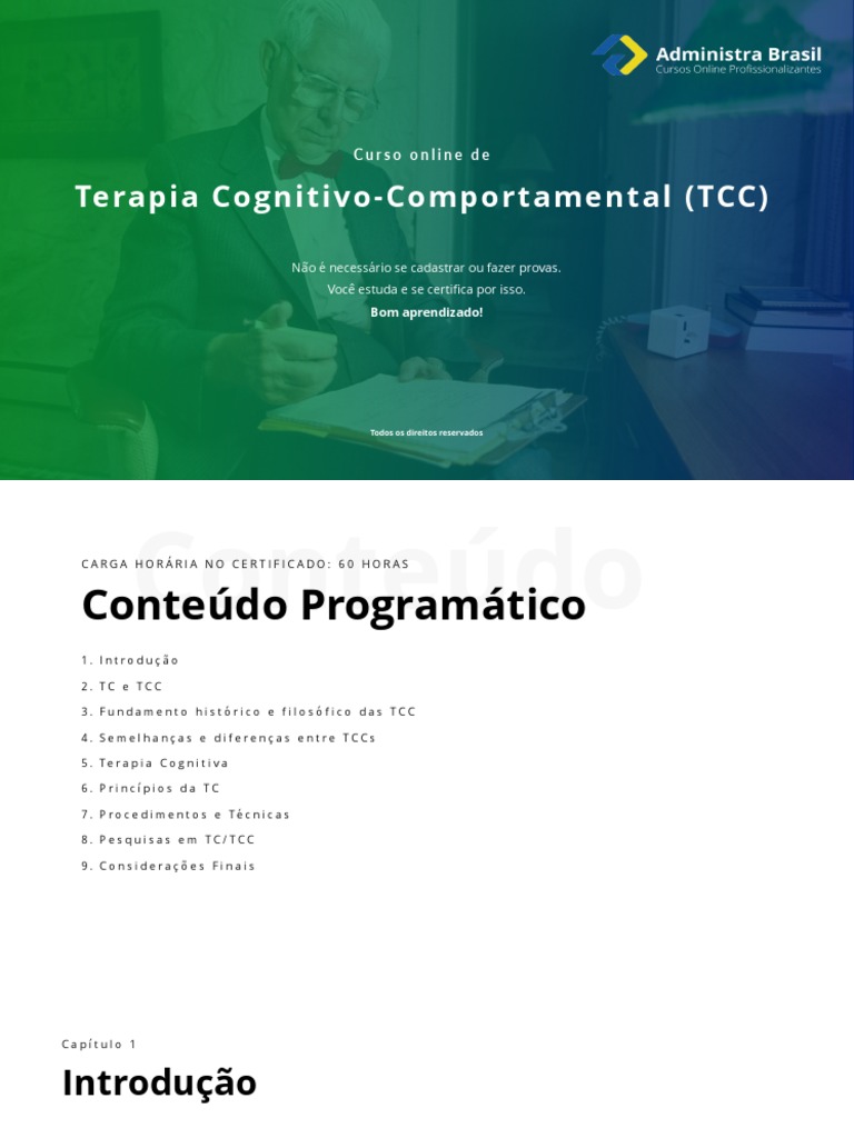 Curso Online de Terapia Cognitiva TCC | PDF | Autoajuda