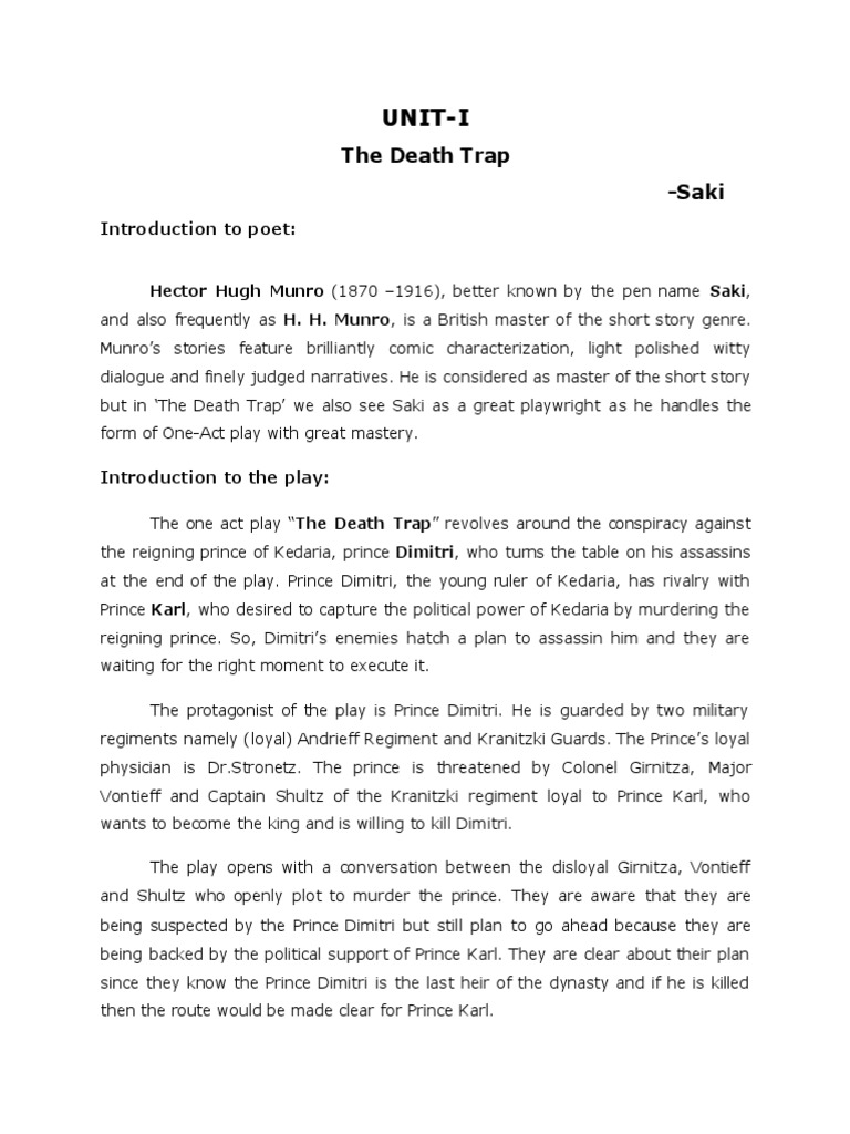 The Death Trap Notes | PDF