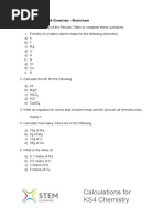 Chemsheets GCSE 1094 (Reacting Mass Calculations 2) ANS nbssv6 | PDF ...