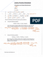 Stoichiometry Practice Questions | PDF