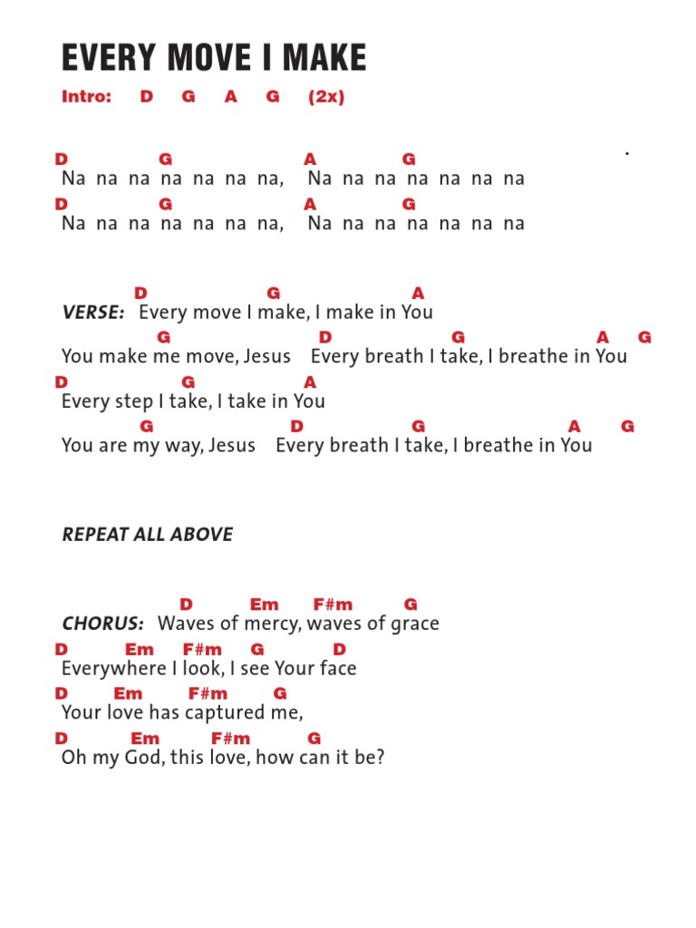 Every Move I Make-Chords 2 | PDF