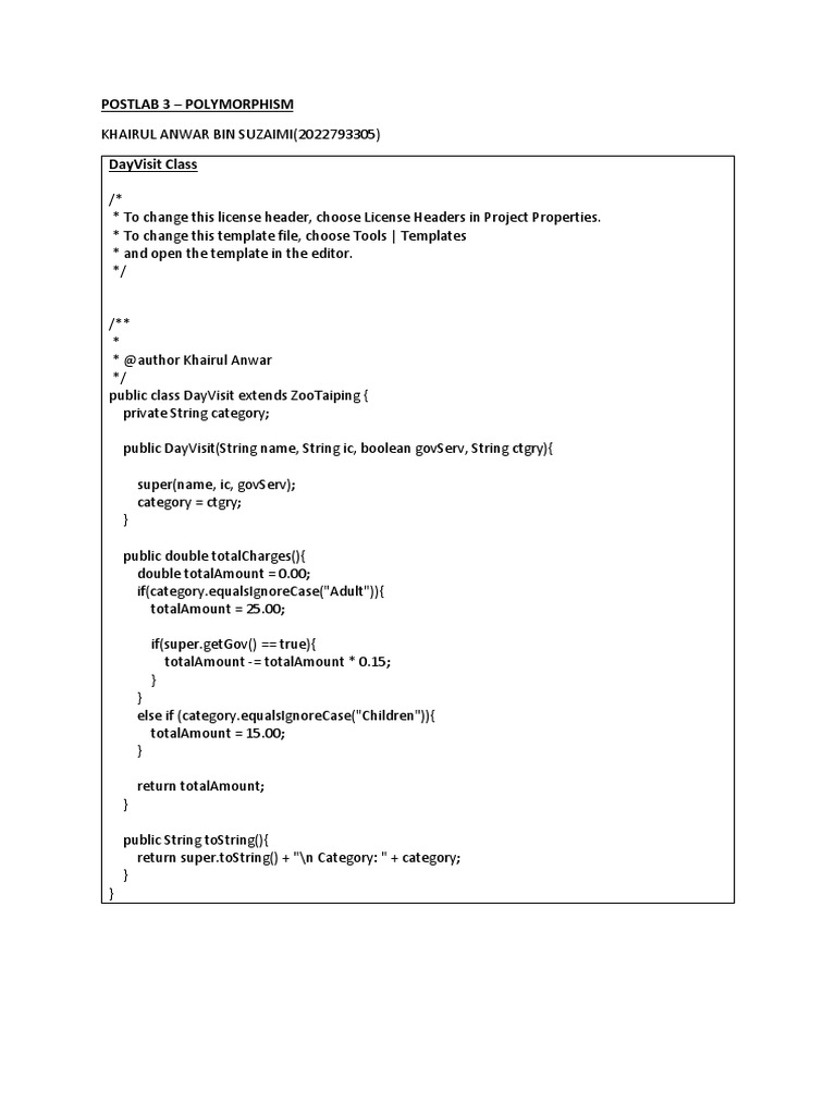 Postlab 3 - Khairul Anwar Bin Suzaimi | PDF | Boolean Data Type | Computing