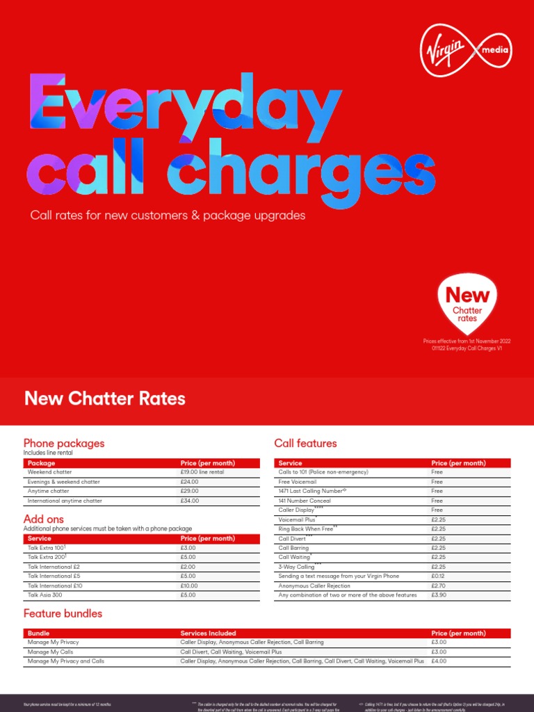 Everyday Call Charges V5 | PDF