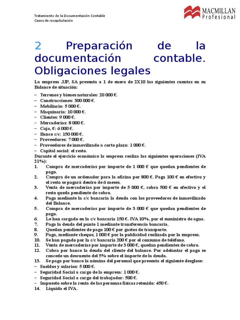 TDC DOC Soluciones Recapitulacion 2 | PDF | Contabilidad | Bancos