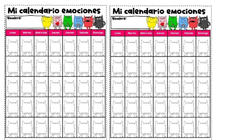 Calendario Emociones | PDF