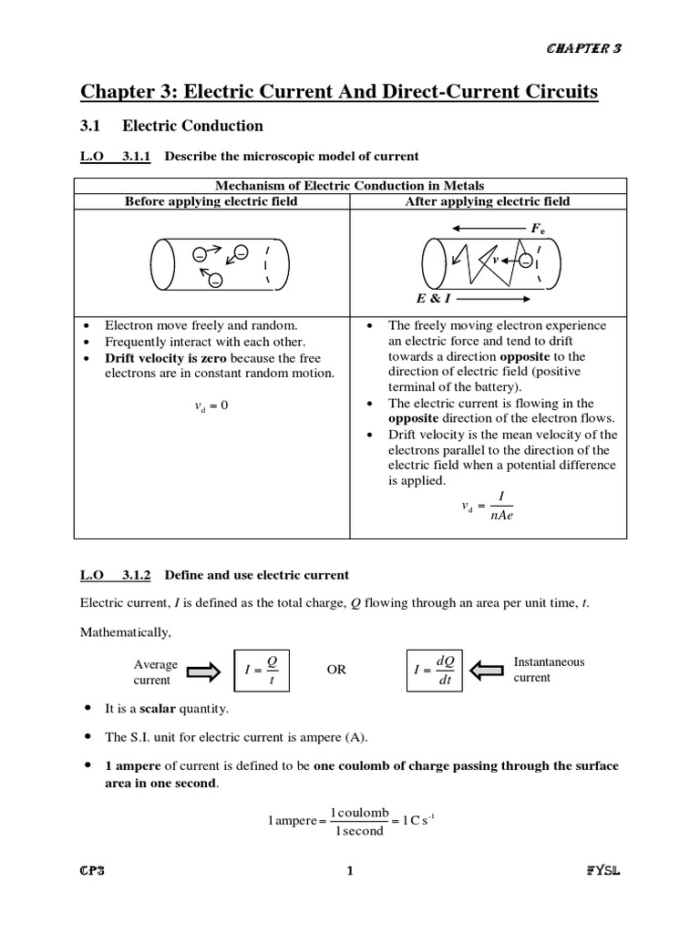 Electric Current and Direct-Current Circuits | PDF