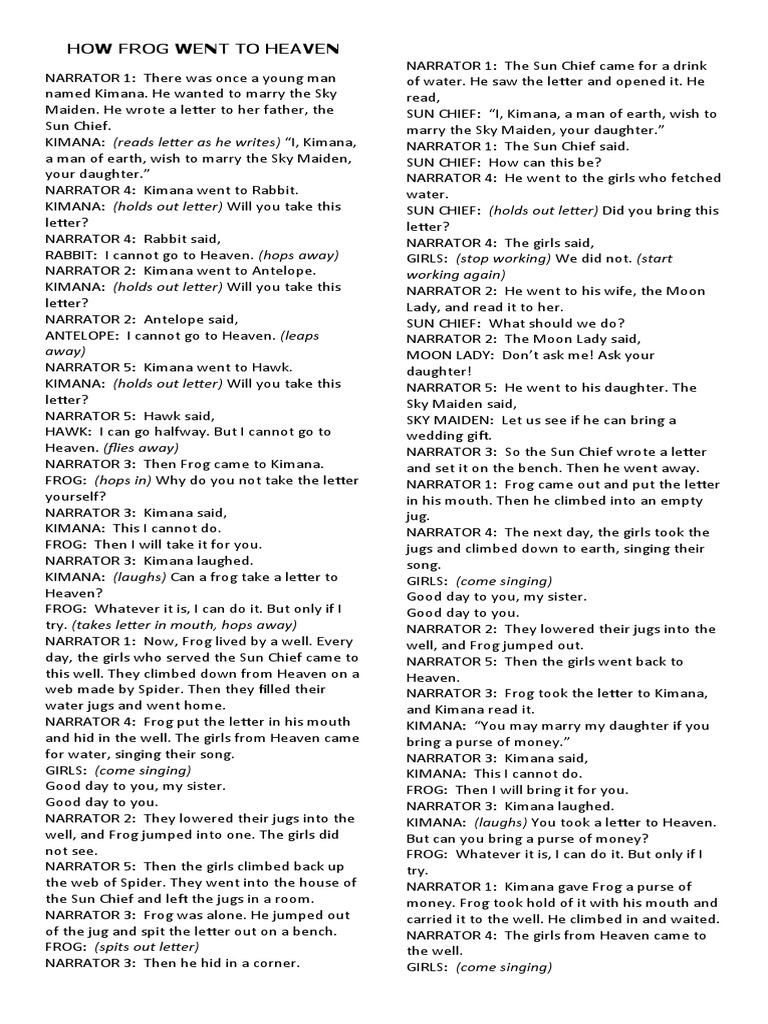 How Frog Went To Heaven | PDF