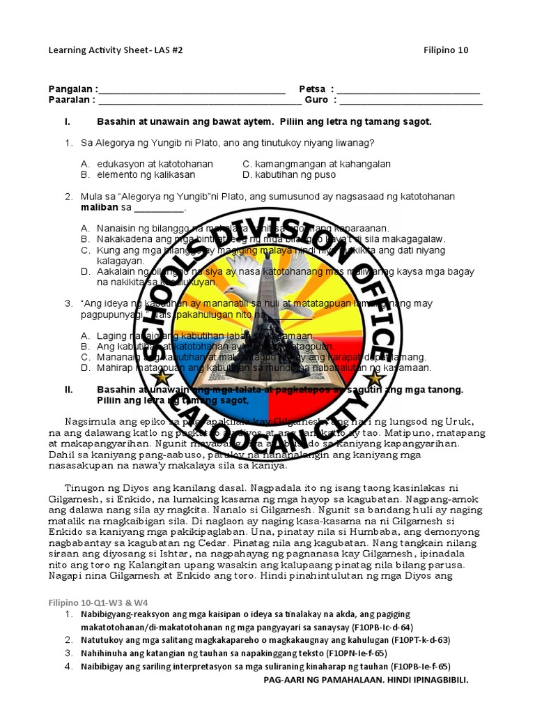 Filipino 10-Q1-LAS2 | PDF