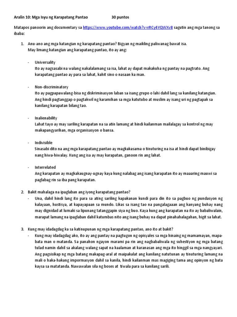 Karapatang Pantao | PDF