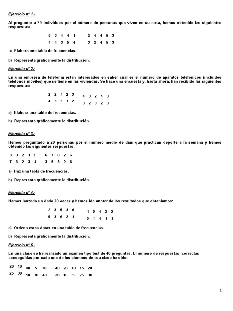 Ejercicios EST. | PDF