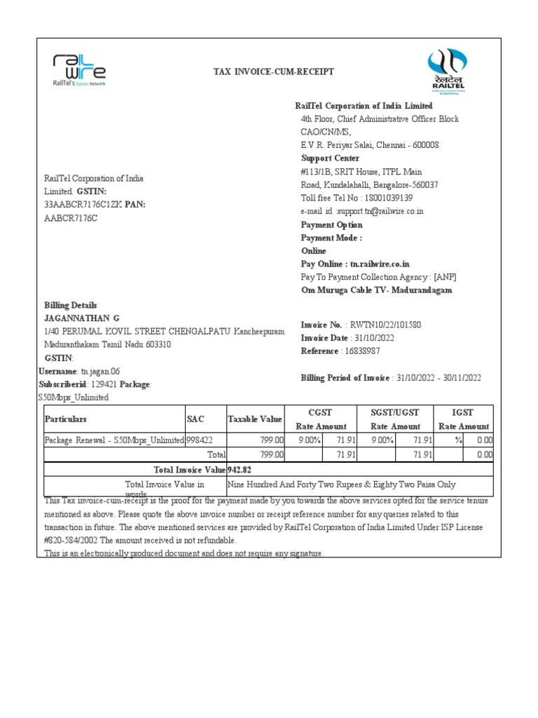 Invoice 1 | PDF | Invoice | Receipt