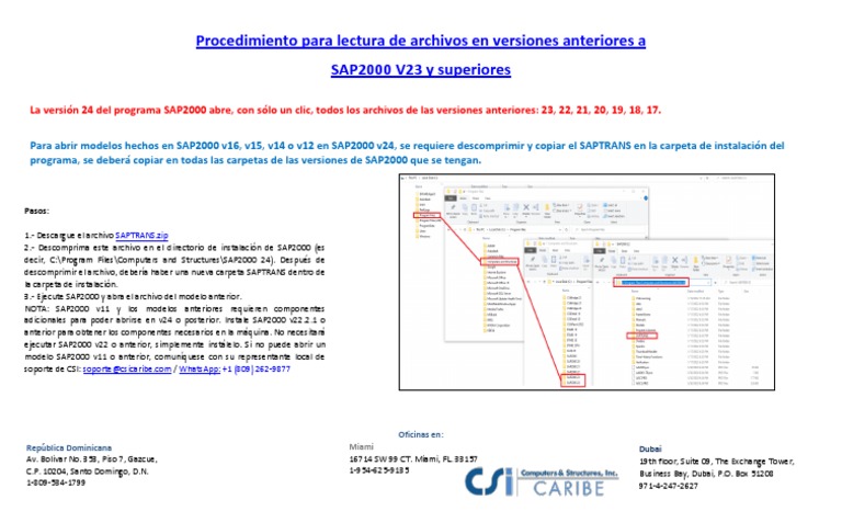 SAP2000 Versión 24 Para Abrir Modelos de Versiones Anteriores | PDF