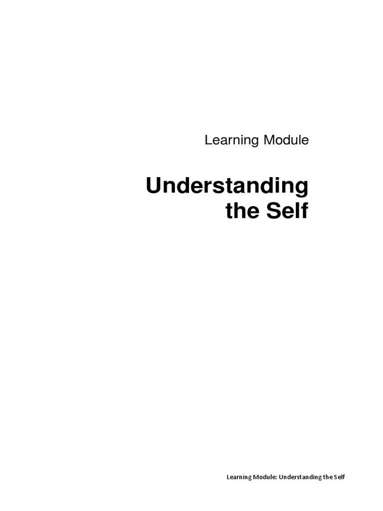 UTS Module 1 | PDF | Id | Philosophy Of Self