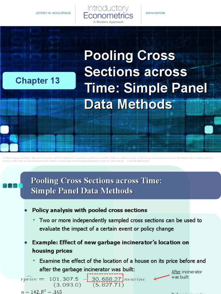 CH - 13 - Pooling Cross Sections Across Time Simple Panel Data Methods ...