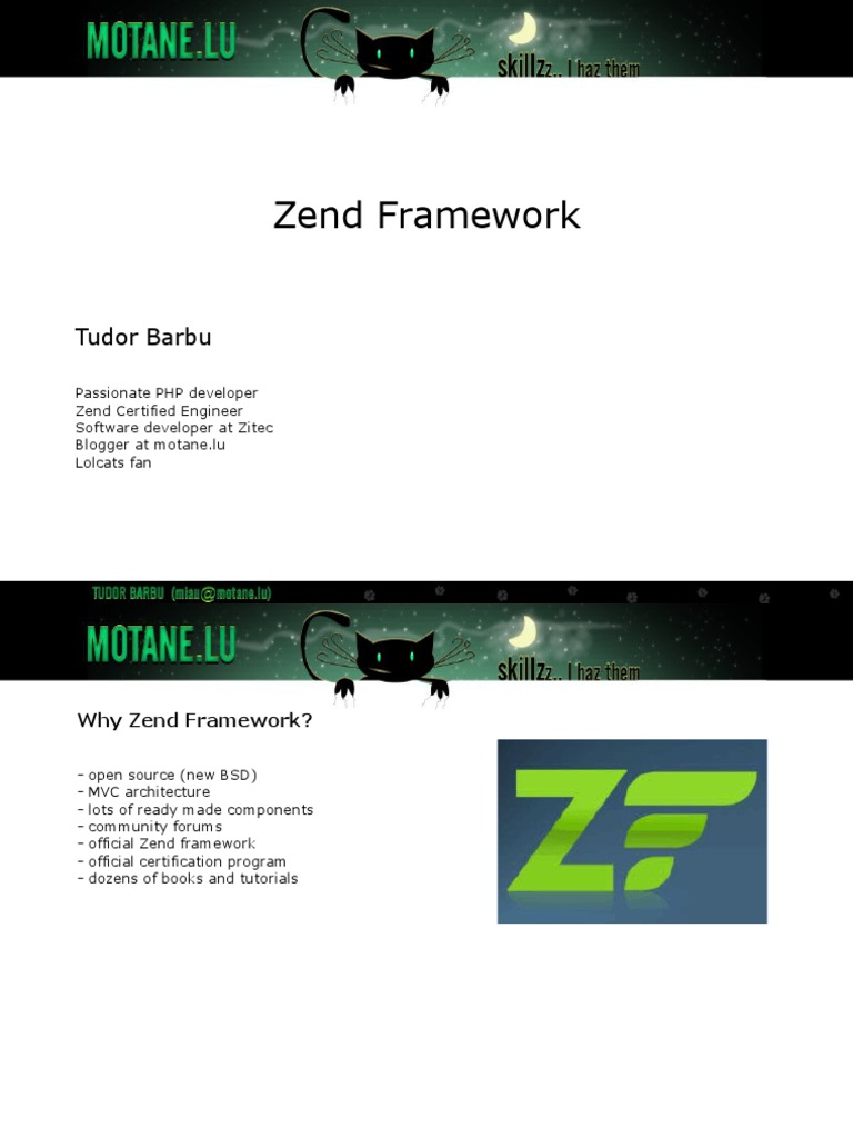 Tudor Barbu Zend Framework | PDF | Php | Computer Engineering