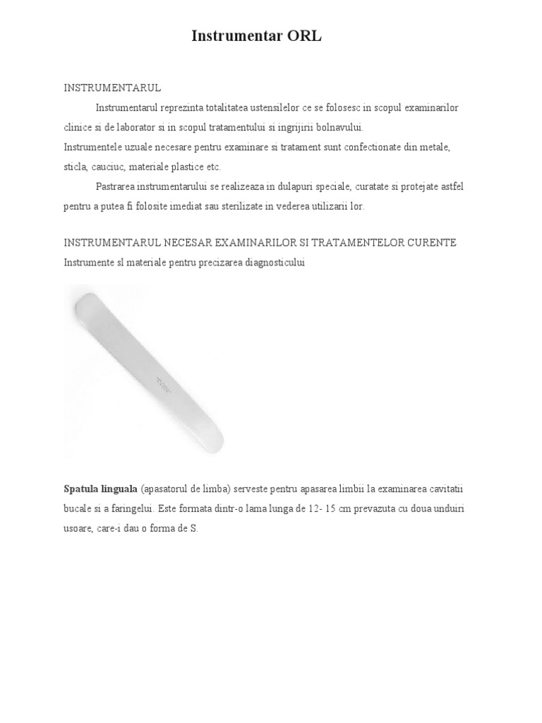 Instrumentar ORL | PDF