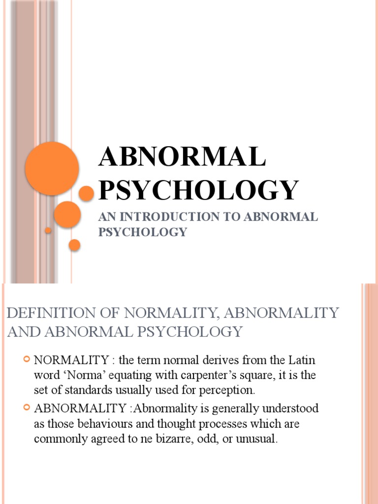 Abnormal Psychology.v Sem | PDF | Mental Disorder | Abnormal Psychology
