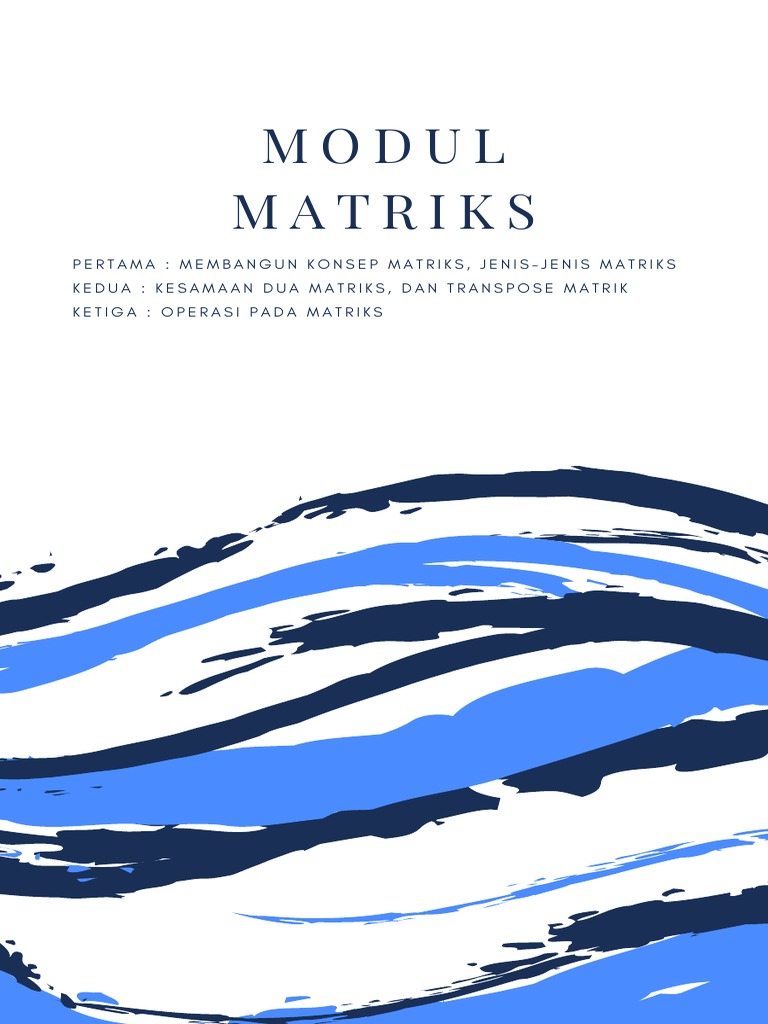 Bahan Ajar Modul Matriks - Muhammad Esha Pratama | PDF