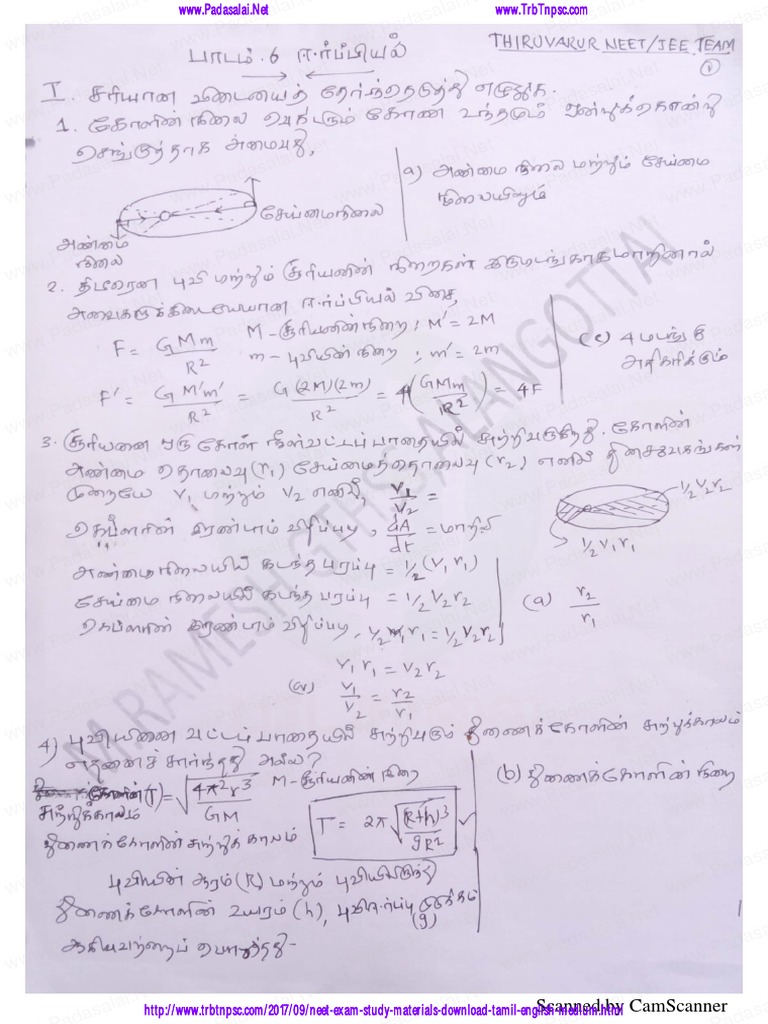 1 Neet Study Material 11th Physics Chapter 6 Tamil Medium1 | PDF
