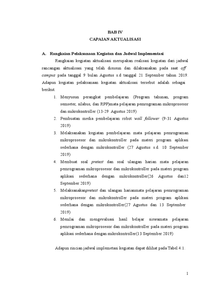 Contoh LAPORAN Bab 4 Dan Lampiran | PDF