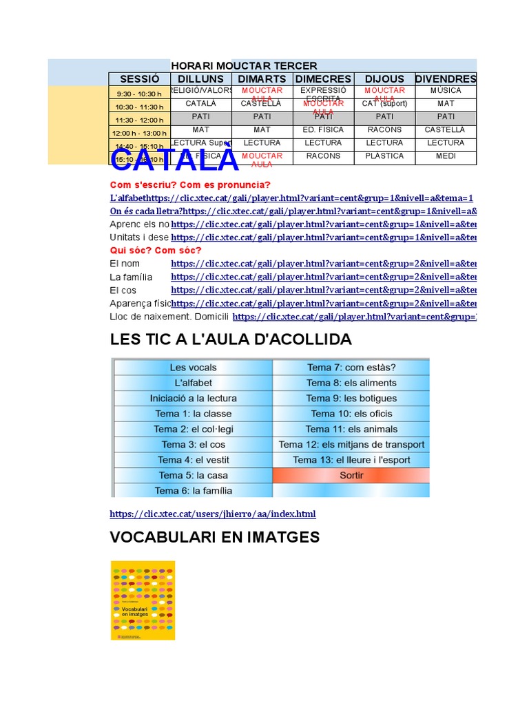 Activitats de Català I Matemàtiques Per Nouvinguts | PDF