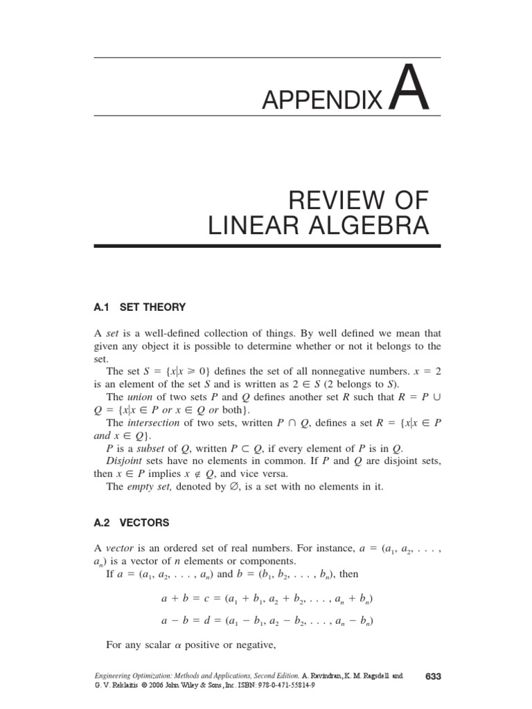 Apendix A | PDF | Matrix (Mathematics) | Determinant