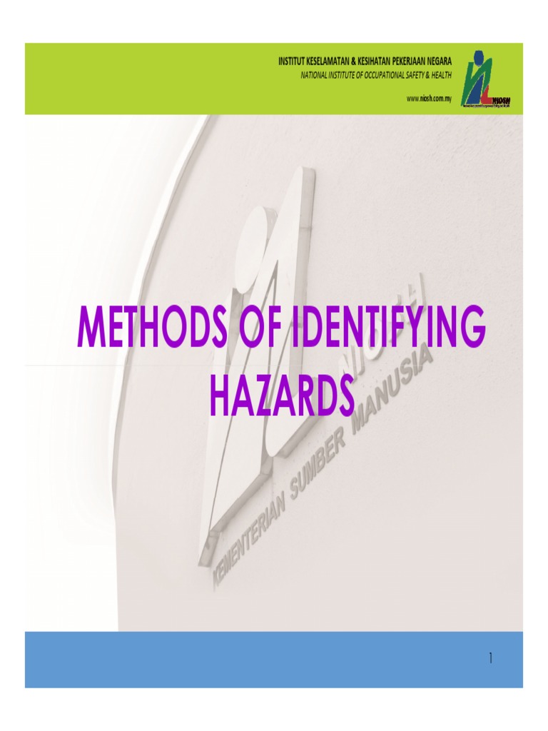 04-Methods of Identifying Hazard | PDF