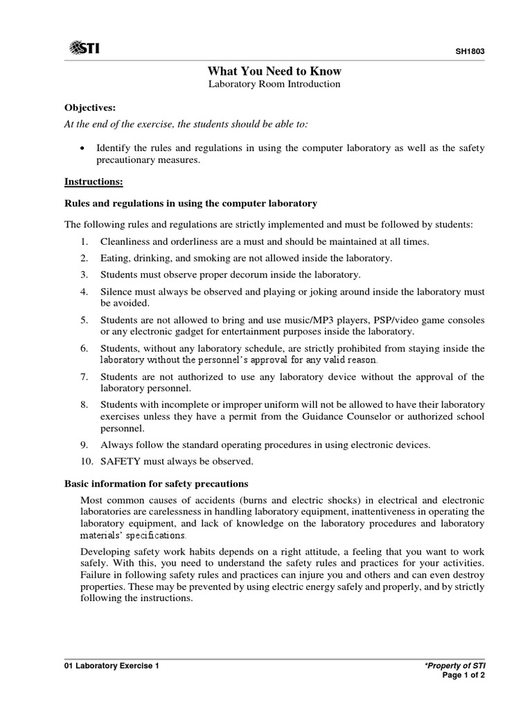 01 Laboratory Exercise 1 | PDF
