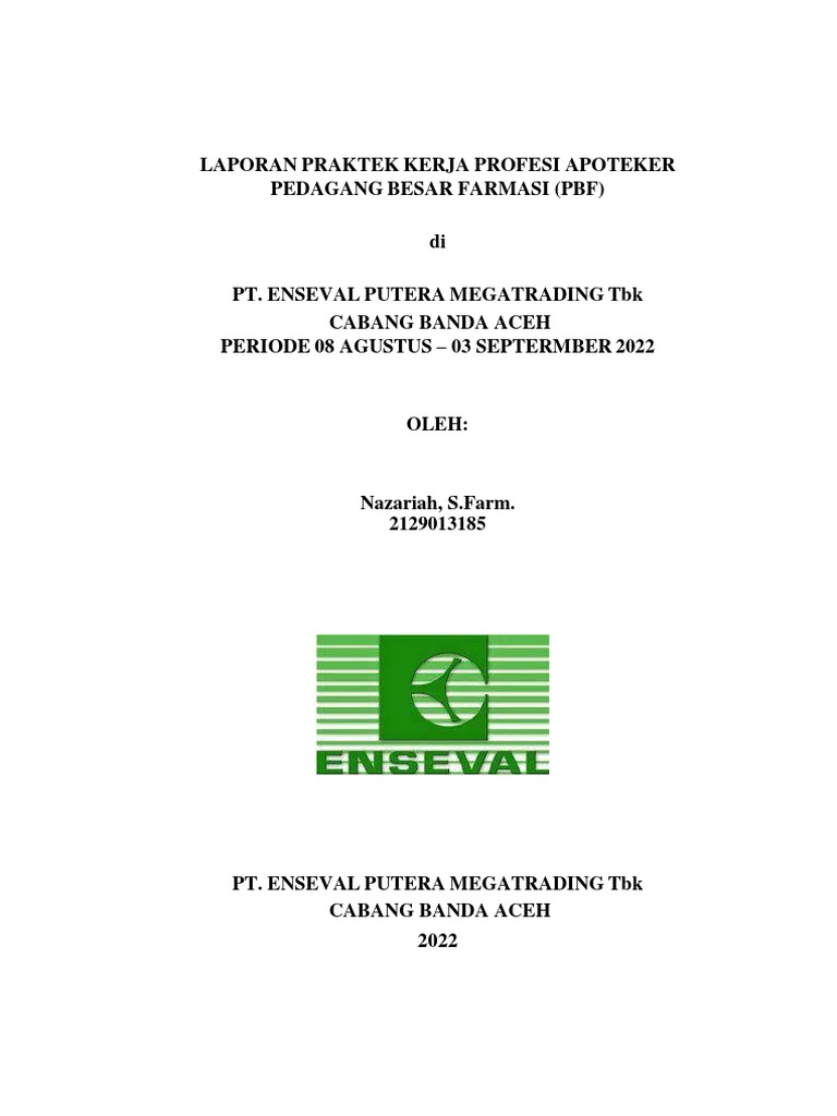 Laporan Fix Enseval | PDF | Bisnis