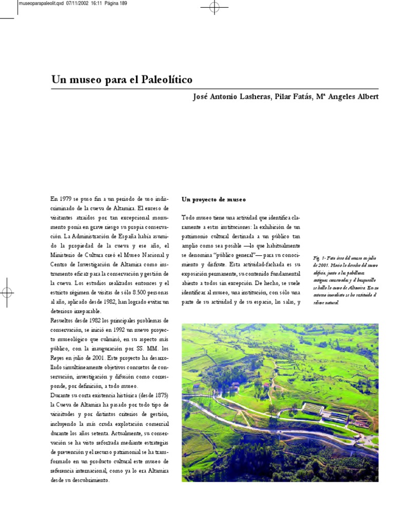 2002 - Lasheras-Fatás-Albert Un Museo para El Paleolítico-Red | PDF | Museo