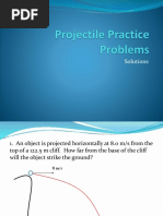 PROJECTILE_MOTION_PRACTICE_QUESTIONS | PDF | Projectiles | Acceleration