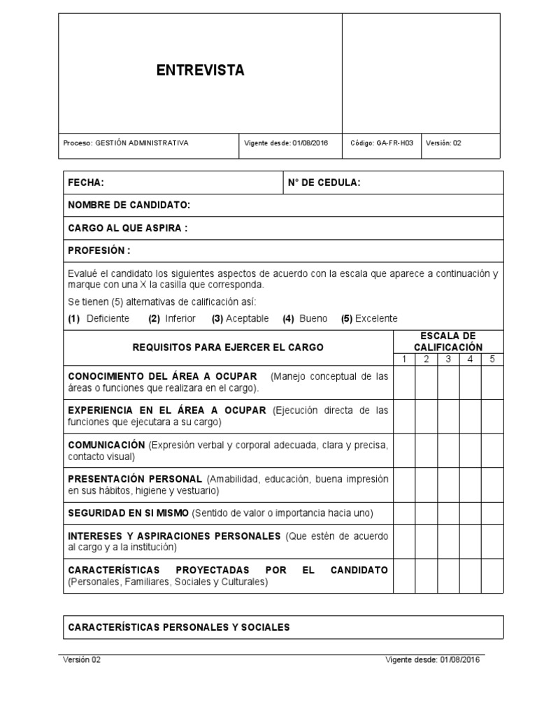 Ga-Fr-H03 Entrevista | PDF