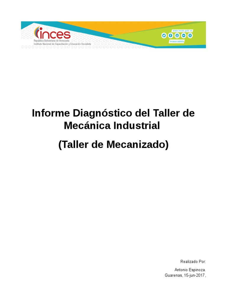 Informe Del Taller Mecanico | PDF