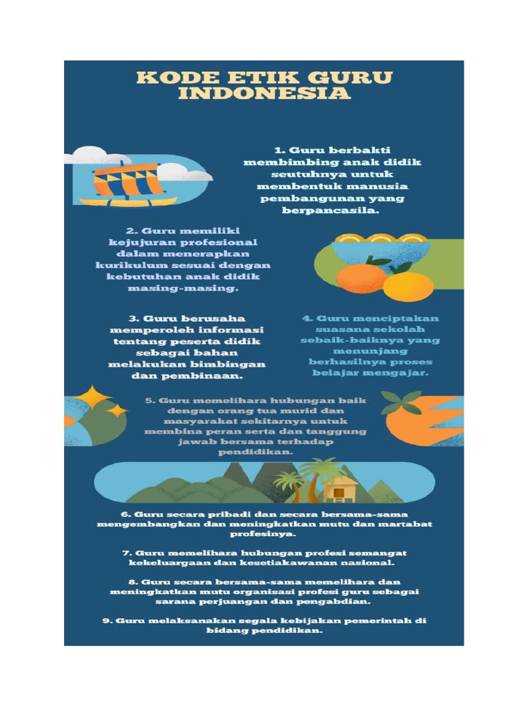 Poster Kode Etik Guru Indonesia (Muhammad Arsyad Sulaiman) | PDF