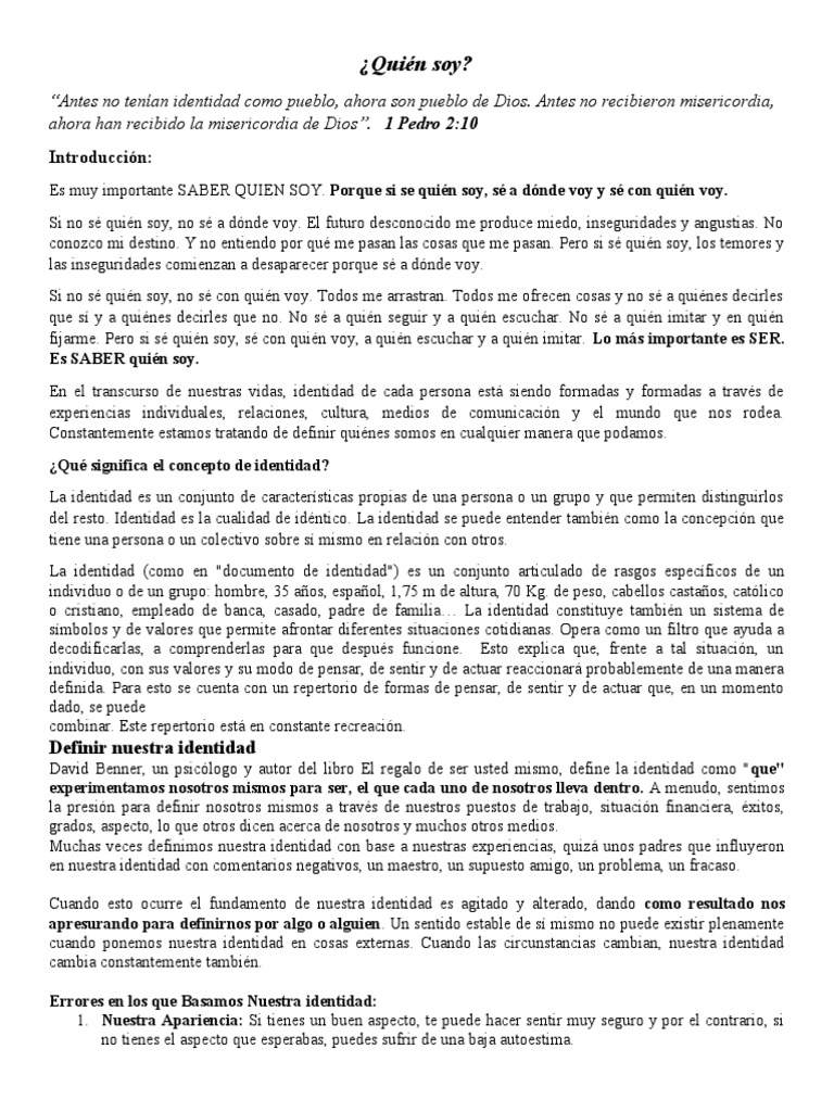 Quién Soy | PDF